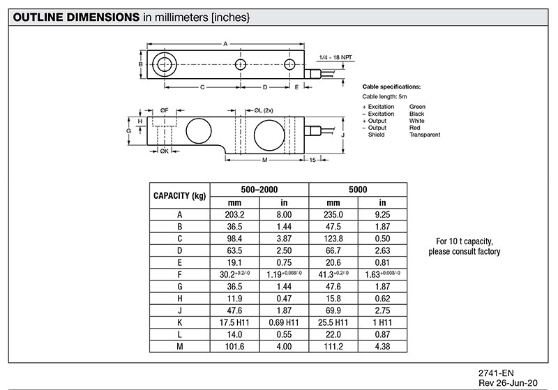 SSB Single-Ended Shear Beam Load Cell